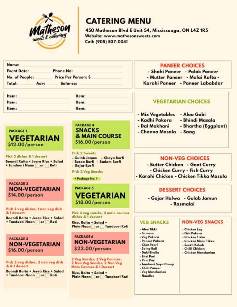 Catering – Matheson Sweets & Catering